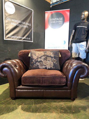 Barker and Stonehouse Cuddle Chesterfield Chair Sofa in Brown ...