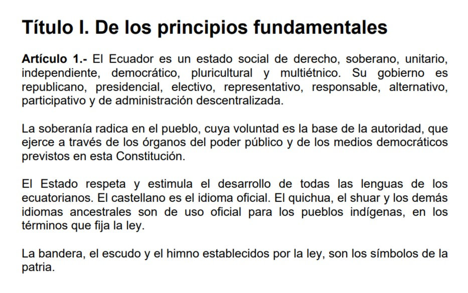 EL ARTICULO 1: LEA Y VOTE...