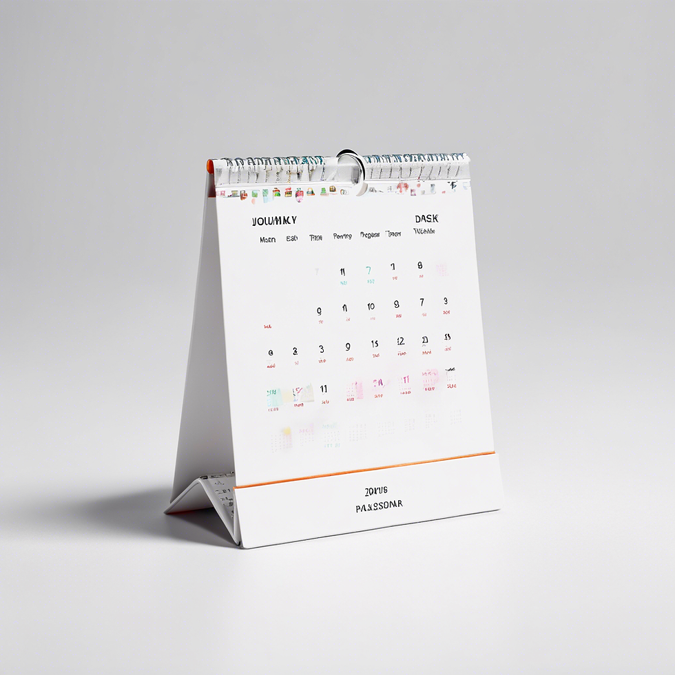 Minimalist Desk Calendar | Mycalendar