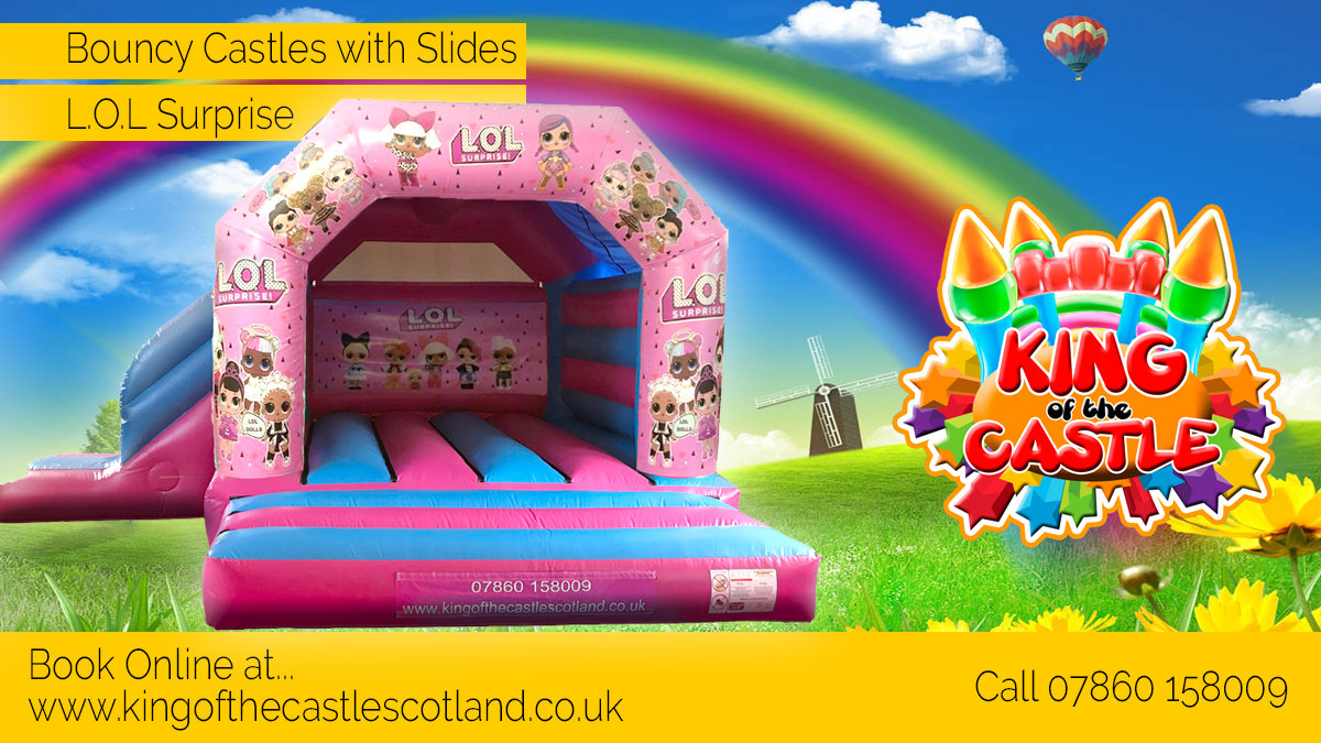 LOL Surprise Bouncy Castle with Slide Hire in Fife, Larbert, Alloa and ...