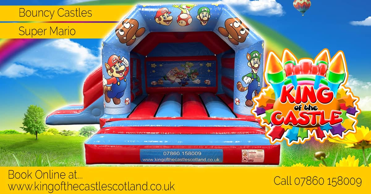 Super Mario Bouncy Castle with Slide Hire in Fife, Larbert, Alloa and ...