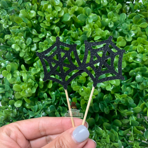 Spiderweb Cupcake Toppers | Steffany Crafts