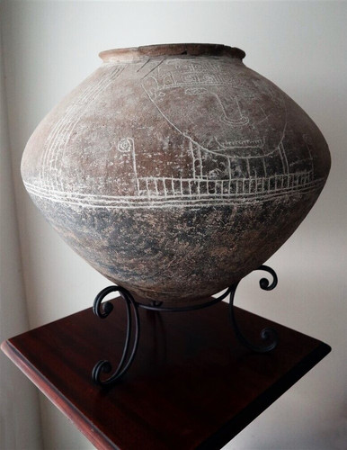 Museum Quality Pre Columbian 18" Intact Pot ca1400AD With 1930s ...