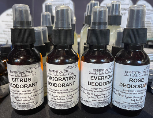 Deodorant Sprays Essential Oils All Natural Product. | Amandarin Designs