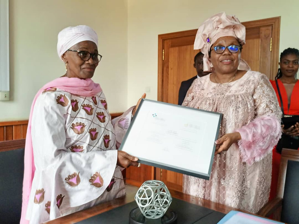 WOMEN EMPOWERMENT MINISTER RECEIVES AWARD WINNING ESTHER OMAM
