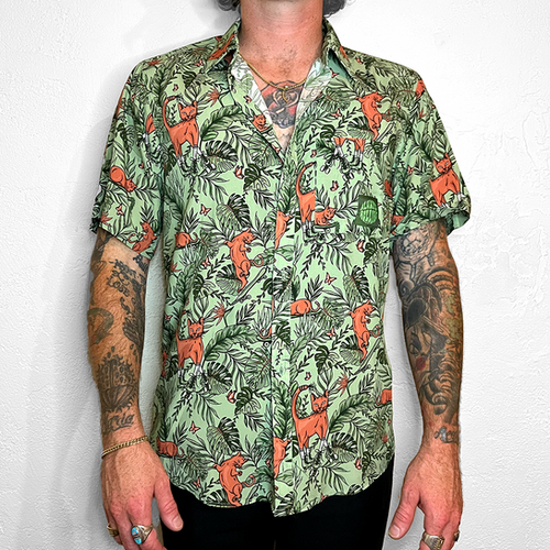 Cleo Cat Long Button Down | Always Rolling