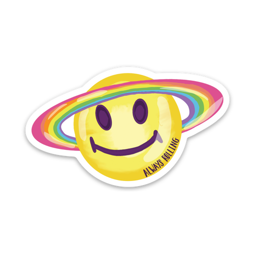 Planet Smiley Sticker | Always Rolling