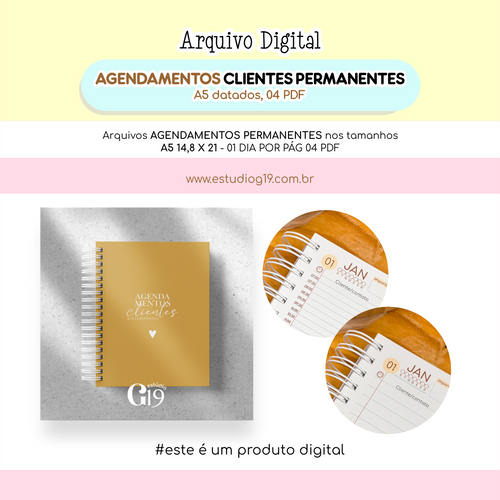AGENDAMENTO CLIENTE PERMANENTE | Estúdio G19