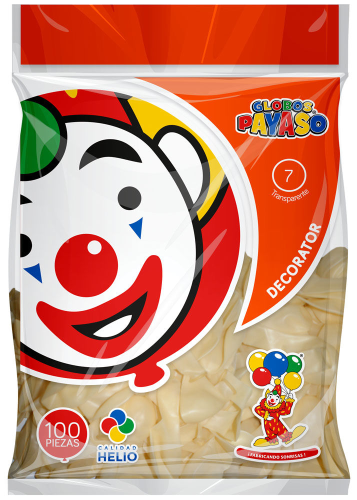 Globo Payaso #7 Transparente | Candy Rico