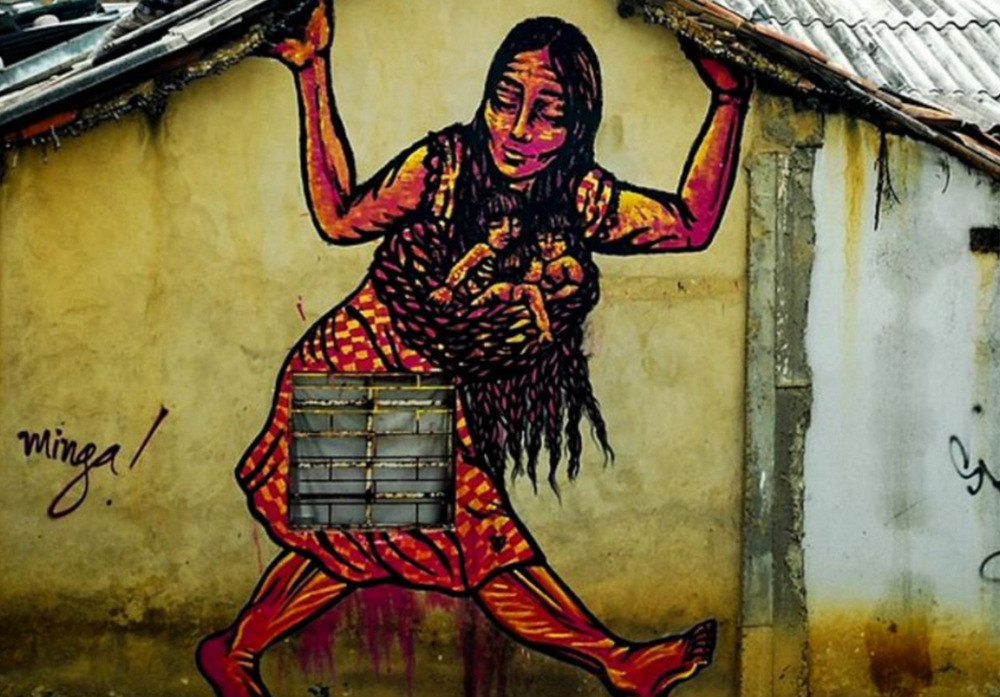 New street art piece is in the baking: MEMORIES by Bastardilla (Colombia)