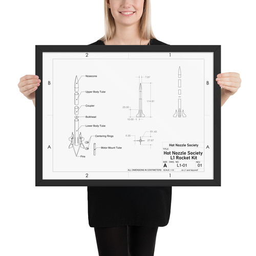 L1 Rocket Kit Framed Poster | Hot Nozzle Society