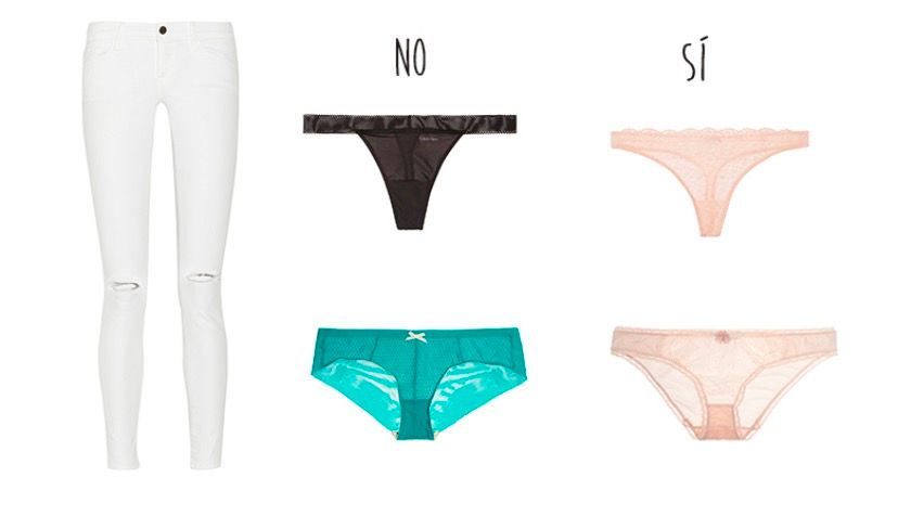 ¿Qué tipo de ropa interior usar con cada prenda?