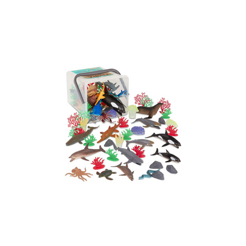 Animales del mar 60 piezas con envase | Omega Niños