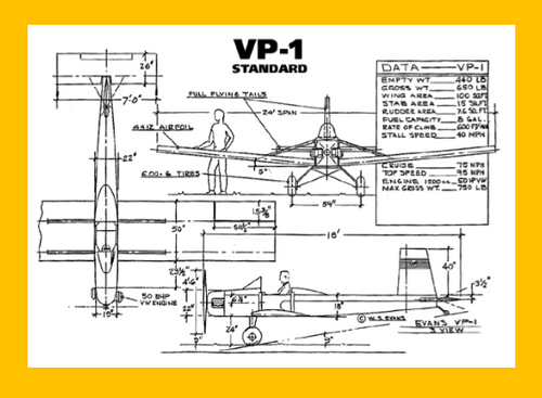 VP-1 Plans, Handbook & VP-1 BIG Plans | Evans Aircraft Co
