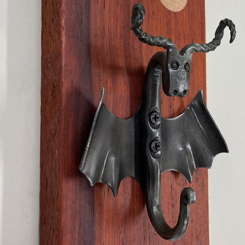 Dragon Hanger - Moon on Right, African Padauk | Knotart By Park