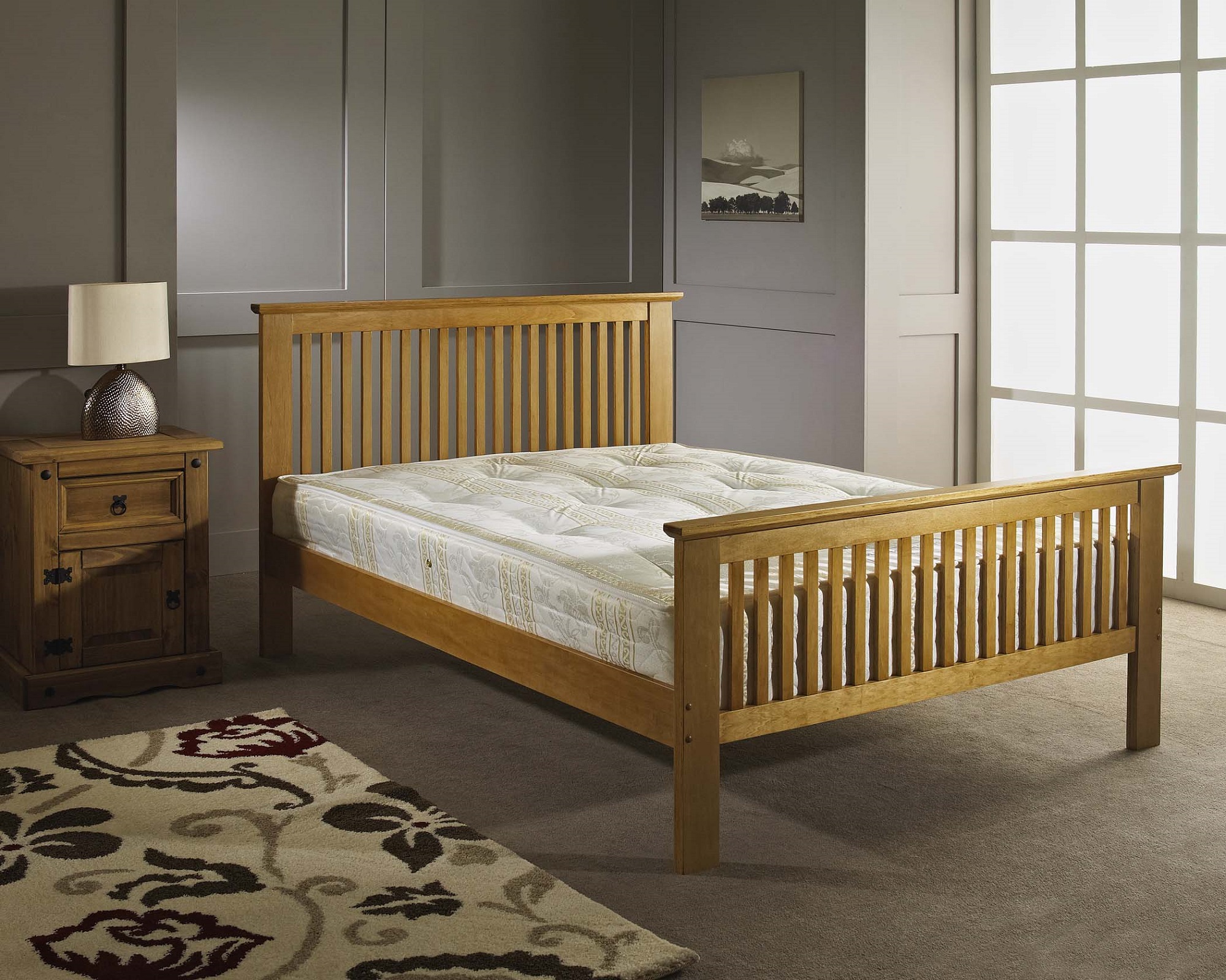 Shaker Style Wooden Bed Wooden Shaker Style Bedframe 3 Colours Mya