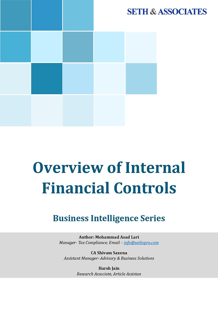 Overview Of Internal Financial Controls Overview Of Internal Financial Controls