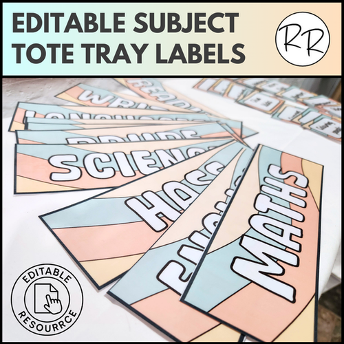 Editable Tote Tray Labels | Soft Neutral Theme | Classroom Organisation ...