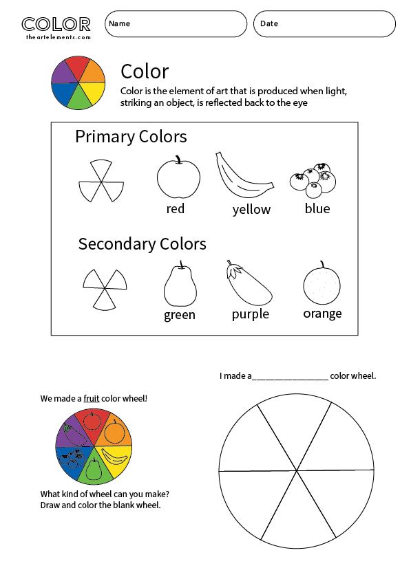 The Elements of Art: Definition, Activities and Worksheets