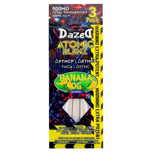 DAZED ATOMIC BLENZ D9D8THCP THCA PREROLL 3PK | CFL Smoke Shop