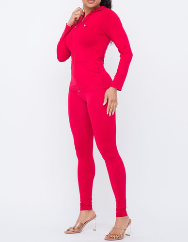 Seamless Tracksuit Red | 213 Carolina