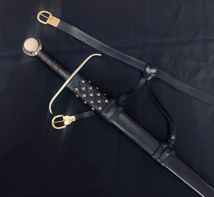 Custom Tooled Scabbard | Buffy Historical Leatherwork
