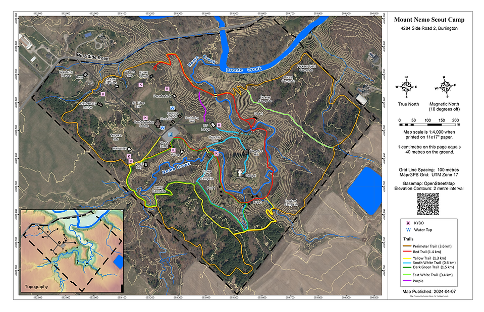 Topo Trail Map for Camp Nemo | 97th-scout-group
