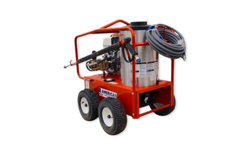 APS 4000 PSI Diesel Hot Water 4-Wheel Portable Pressure Washer -170K BTU - 4 GPM | American Pressure
