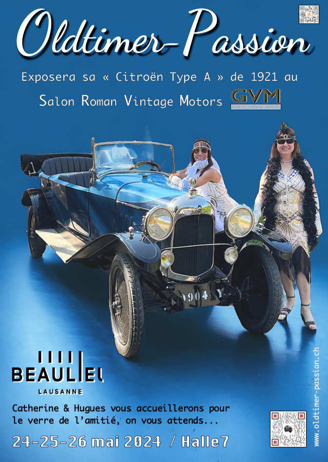 Oldtimer-Passion présent au « Salon Romand Vintage Motors » 24-25-26 mai 2024 | Oldtimer-Passion