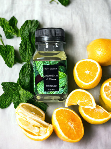 Crushed Mint & Citron Reed Diffuser Refill | Herve Loucindi