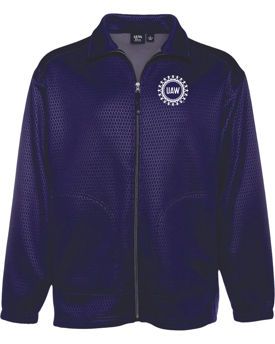 AKWA 9677-SSE Men's Embossed Soft Shell Full Zip Jacket Embroidered UAW ... AKWA 9677-SSE Men's Embossed Soft Shell Full Zip Jacket Embroidered UAW ...
