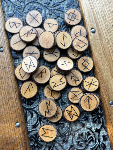 Swamp Ash Rune Set of 33 (includes Elder Futhark/Northumbrian/Anglo ...