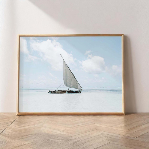 Sailor with his Dhow Boat - Colour Photography Art Print - Zanzibar ...