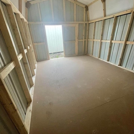 Brite Red Lofted Mini Barn