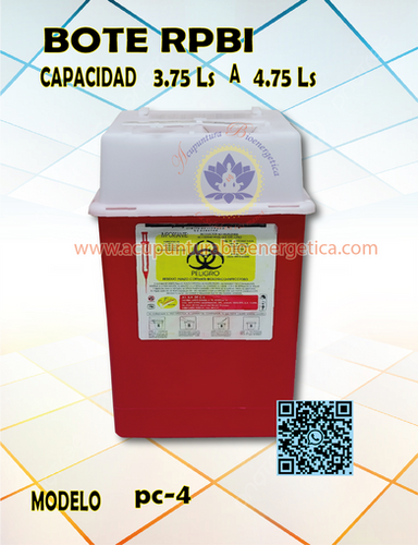 CONTENEDOR ROJO ( RPBI ) 4.75LTS MOD-PC-4 | Mis sitios