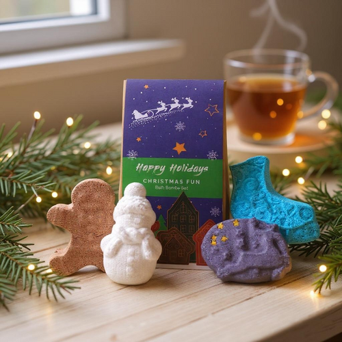 Christmas Bath Bomb Set – Handmade Festive Gift | UK