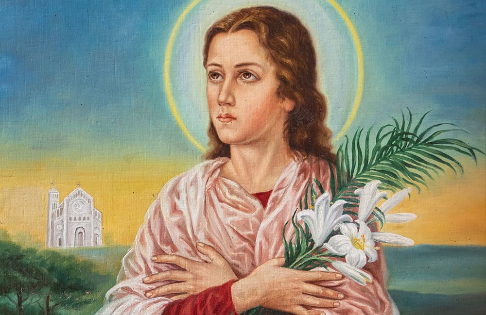 how to draw st maria goretti
