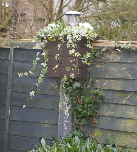 Go IllumiNest - Brown Raised Hanging Solar Planter/Bird Box