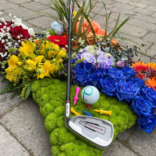 Golf Funeral Tribute | LB Florist Mansfield