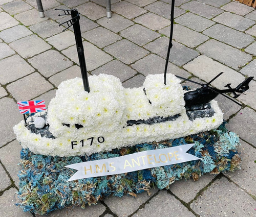 Royal Navy Ship Funeral Flower Tribute Mansfield | Military Funeral ...