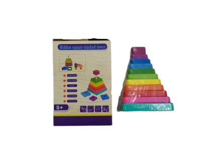 Wooden Stacking Tower - square | Once Upon A PlayTime