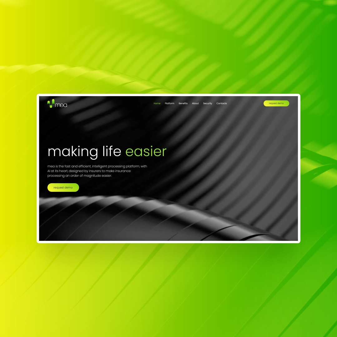 Minimalistic Website for a Software by Wix Pro Studio | Mea Platform ...