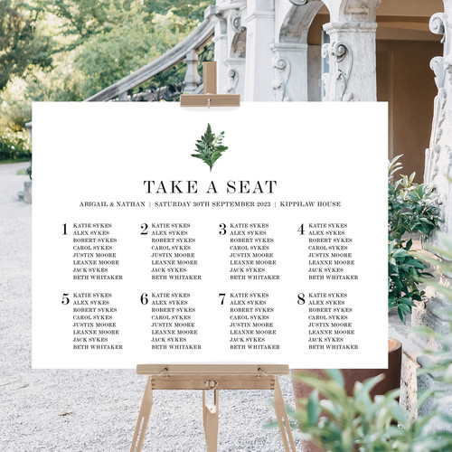 EVERLY SEATING CHART | Stephanie Grace