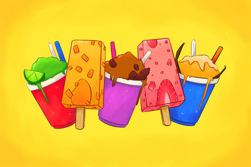 Raspados y Paletas Print | cnavarroillustration