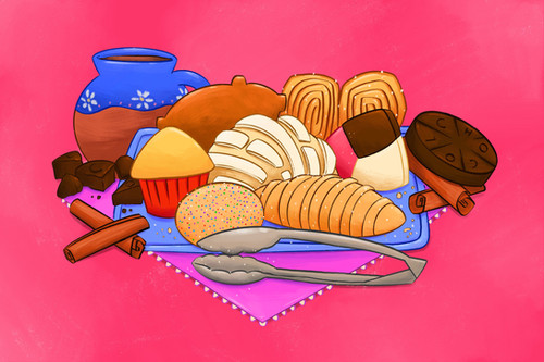 Pan Dulce Platter Print | cnavarroillustration