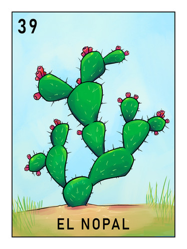 El Nopal Loteria Print | cnavarroillustration