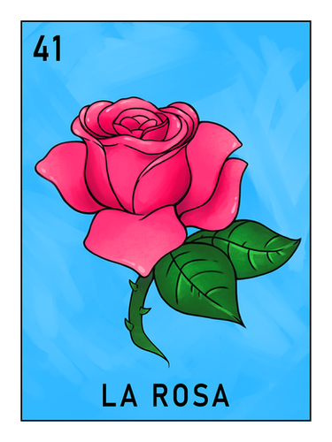 La Rosa Loteria Print | cnavarroillustration