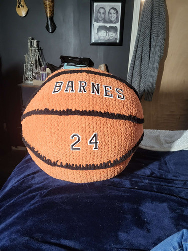 Plushie Basketball Pillow | The Crocheting Memoe
