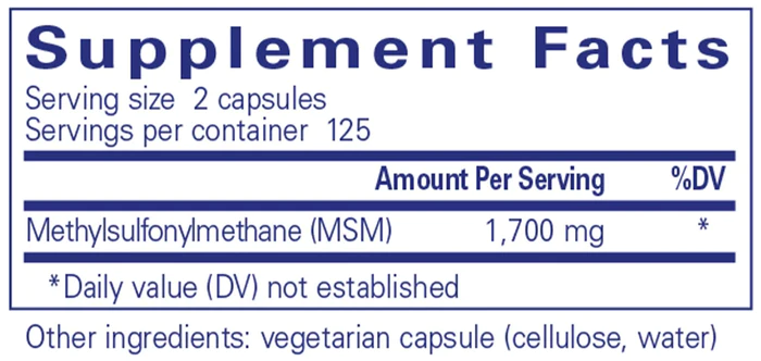 MSM Capsules-Pure Encapsulations | FFHC MAIN SITE