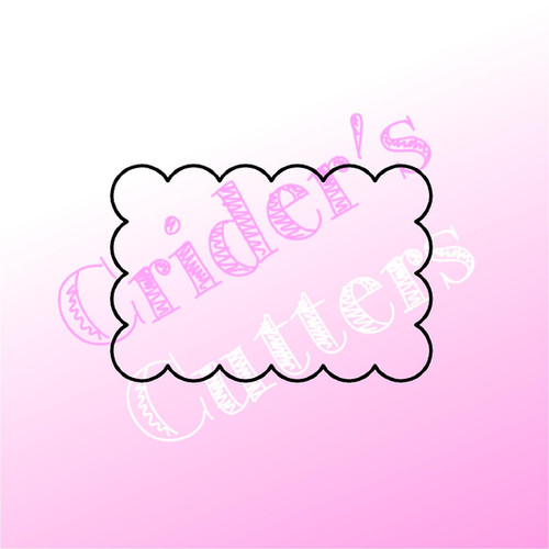 3D STL File Download - Scalloped Rectangle - Cookie Cutter Outline ...